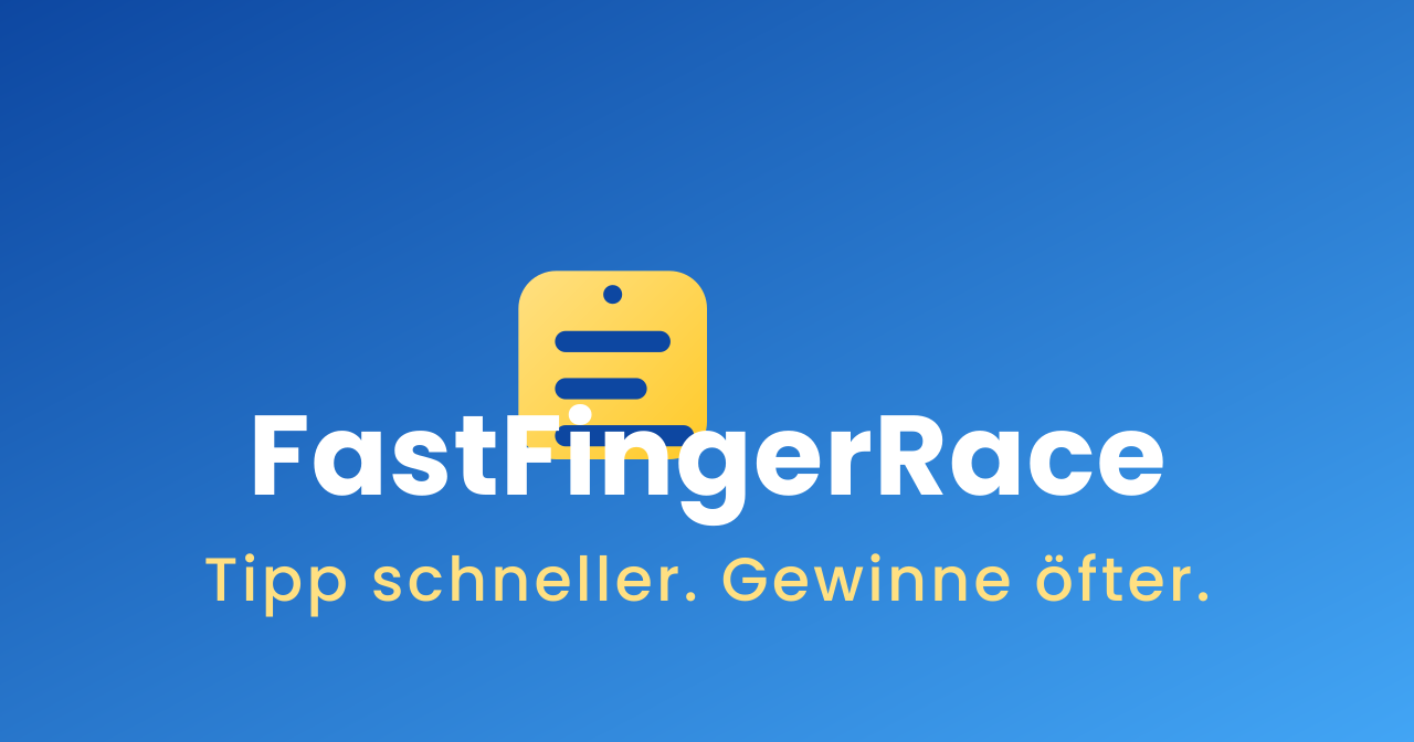 10-Finger-System trainieren: Tipptest online - FastFingerRace.com
